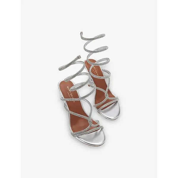 Kurt Geiger Knot Spiral Heeled Woven Sandals
