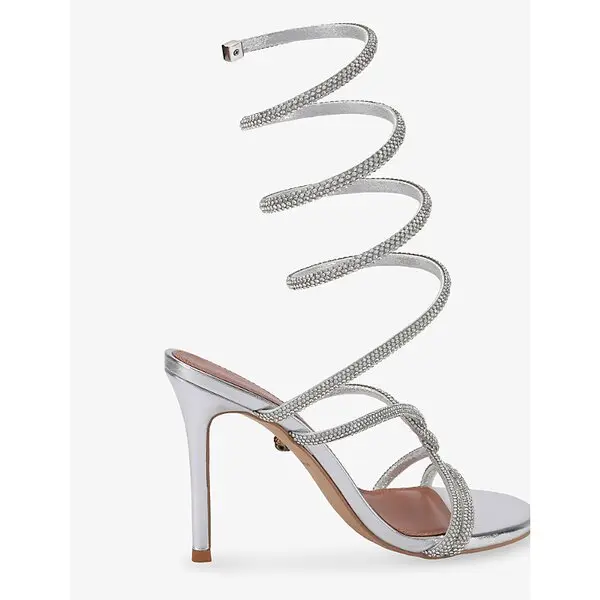 Kurt Geiger Knot Spiral Heeled Woven Sandals