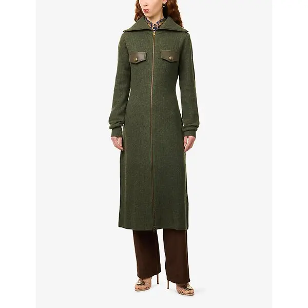 Zimmermann Valiant Utility Long Wool-blend Cardigan