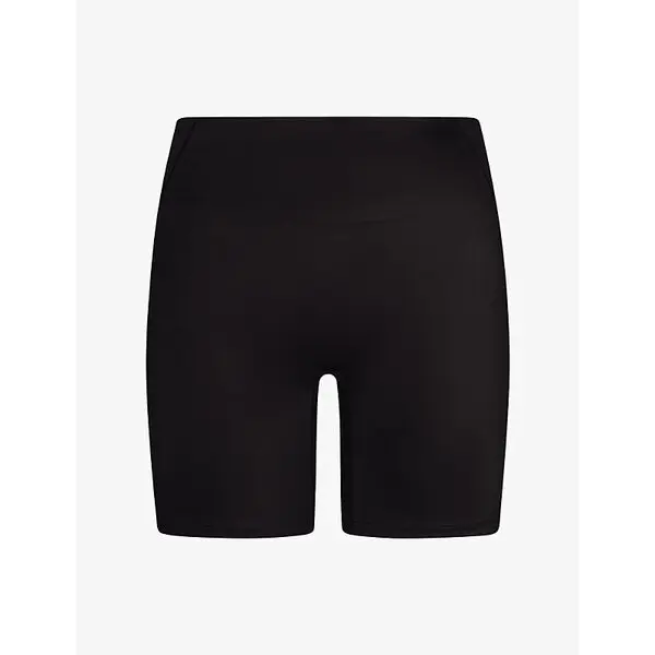 NIKESKIMS Satin Shine High-waist 5-inch Biker Shorts - Obsidian