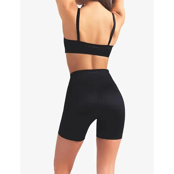 NIKESKIMS Satin Shine High-waist 5-inch Biker Shorts - Obsidian