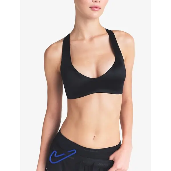 NIKESKIMS Satin Shine Plunge Sports Bra
