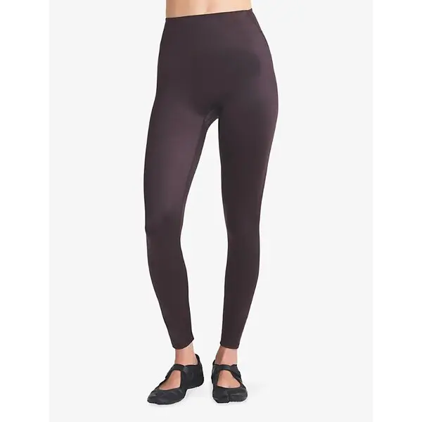NIKESKIMS Satin Shine High-waist Bonded 7/8 Leggings - Resin