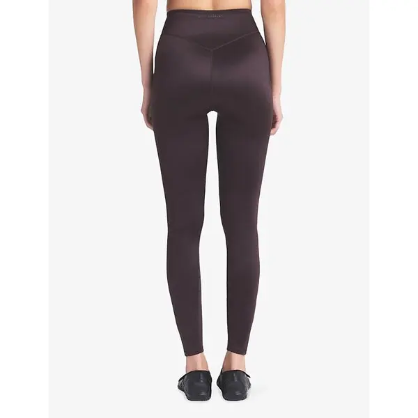 NIKESKIMS Satin Shine High-waist Bonded 7/8 Leggings - Resin