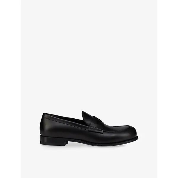 CHRISTIAN LOUBOUTIN Circ Leather Loafers - Black