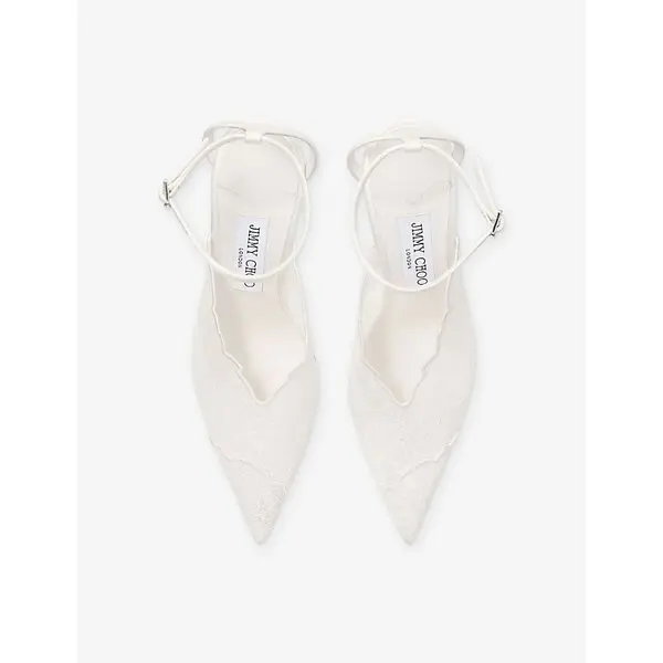 JIMMY CHOO Faiz 100 Lace Heeled Courts