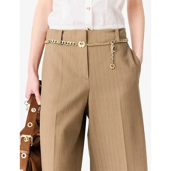 Maje Tailored High-rise Stretch Wool-blend Bermuda Shorts