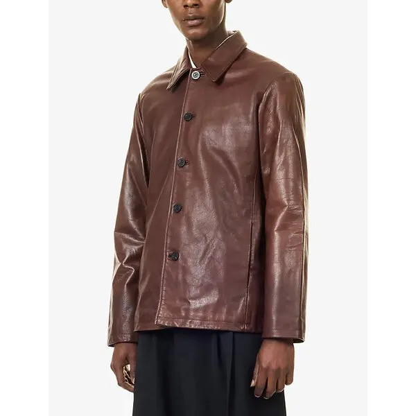 Studio Nicholson Slim-fit Leather Jacket