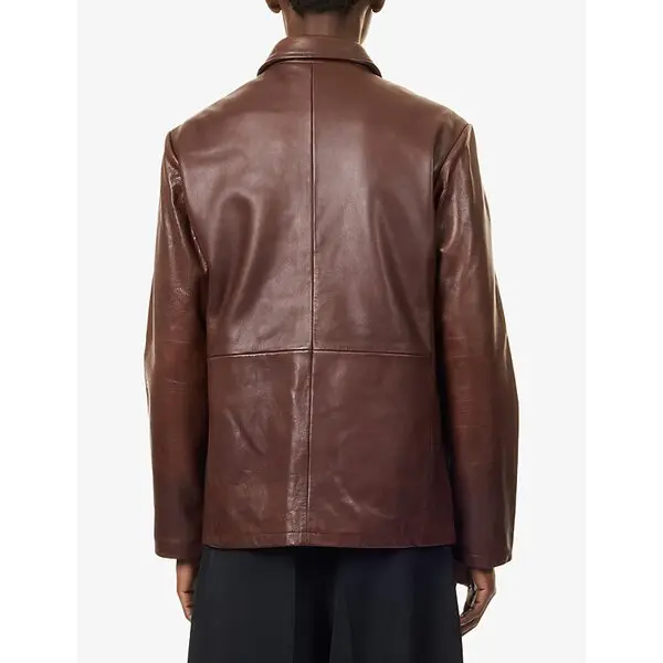 Studio Nicholson Slim-fit Leather Jacket