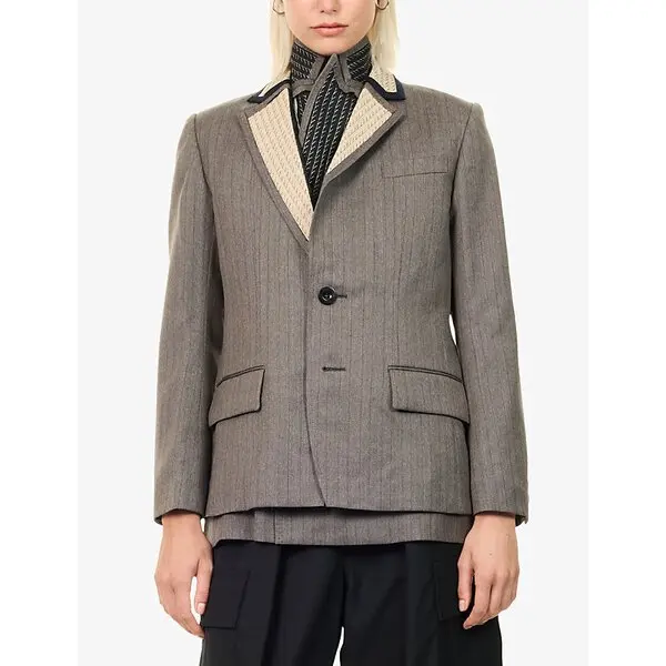 Sacai Double-layered Wool Blazer