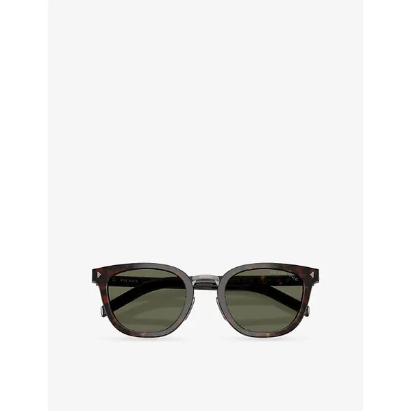 Prada Pr C01sd Round-frame Acetate Sunglasses