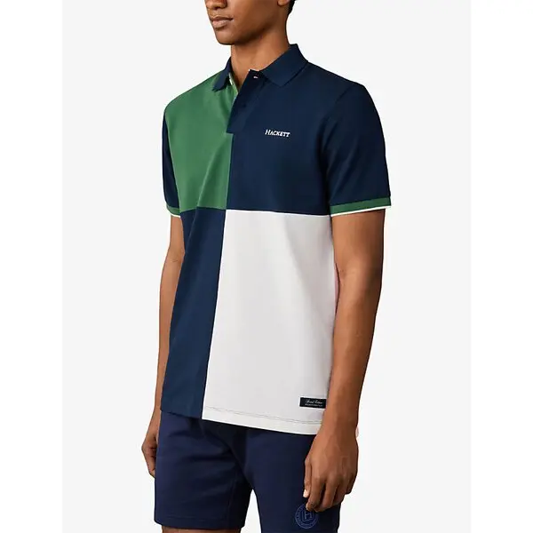 HACKETT Heritage Multi-panel Short-sleeve Cotton Polo