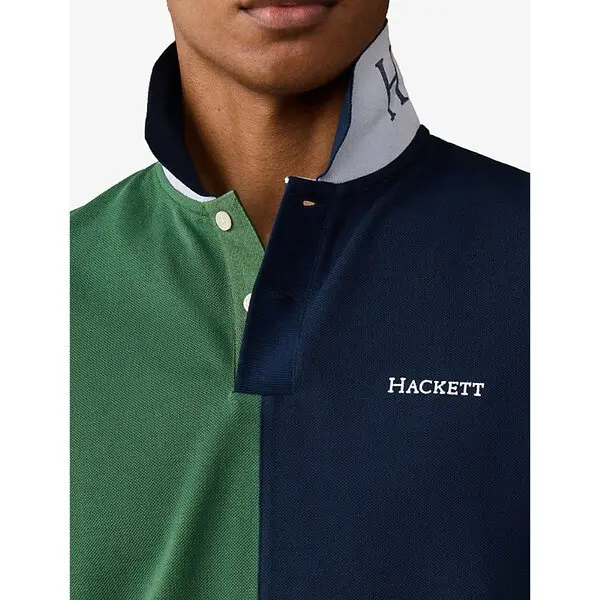 HACKETT Heritage Multi-panel Short-sleeve Cotton Polo