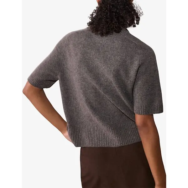 Whistles Crewneck Short-sleeve Wool T-shirt