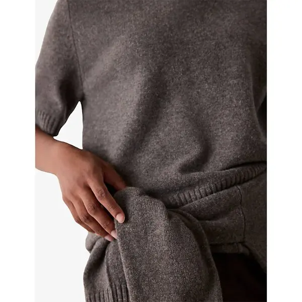 Whistles Crewneck Short-sleeve Wool T-shirt