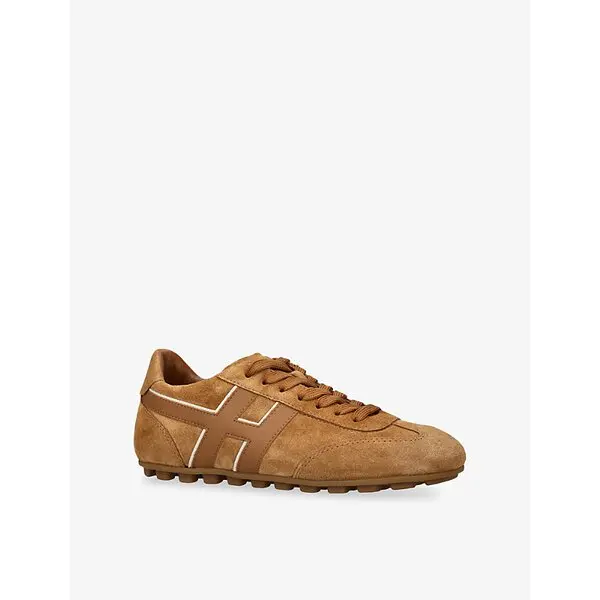 Hogan Allacciato Suede And Leather Trainers