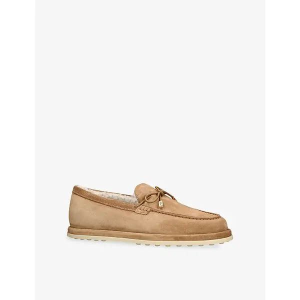 TOD'S Gomma Shearling-lined Suede Loafers