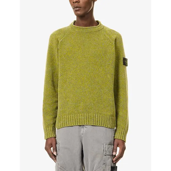 Stone Island Mouliné Cotton Chenille Knit Jumper