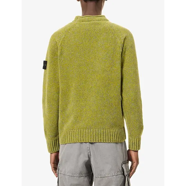 Stone Island Mouliné Cotton Chenille Knit Jumper
