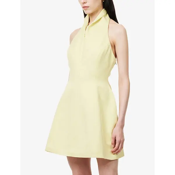Oddmuse Zip Collar Cotton-blend Mini Dress