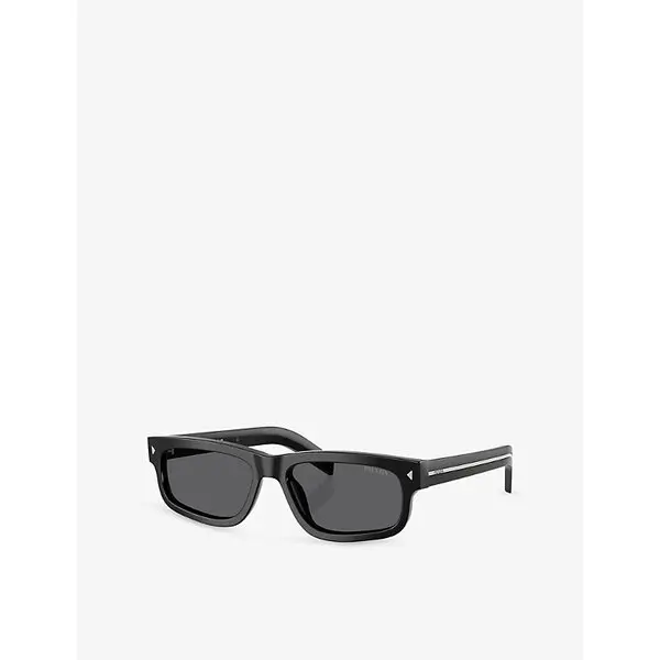 Prada Pr B11s Rectangle-shape Acetate Sunglasses