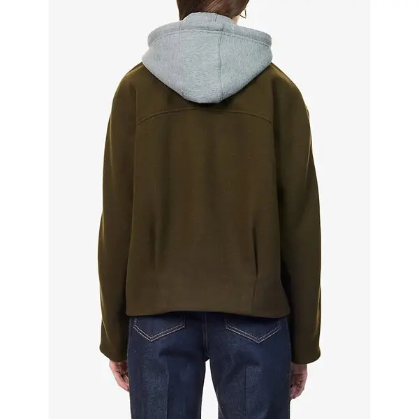 Veronica Beard Franklin Layered-hood Wool-blend Coat