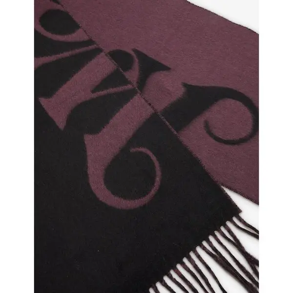 VIVIENNE WESTWOOD Half-logo Double-face Wool Scarf
