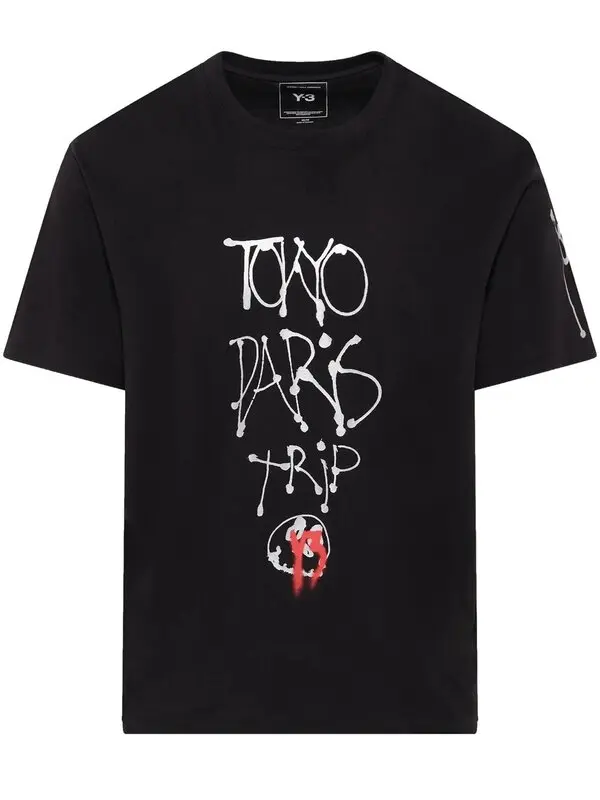 Y3 T-shirt Tokyo Paris Trip - Black