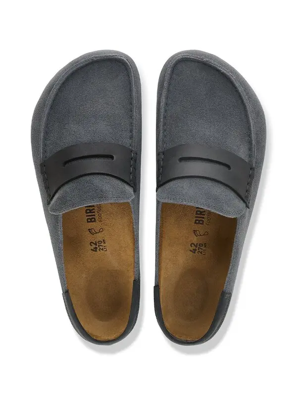 BIRKENSTOCK Suede Mule Loafers - Grey