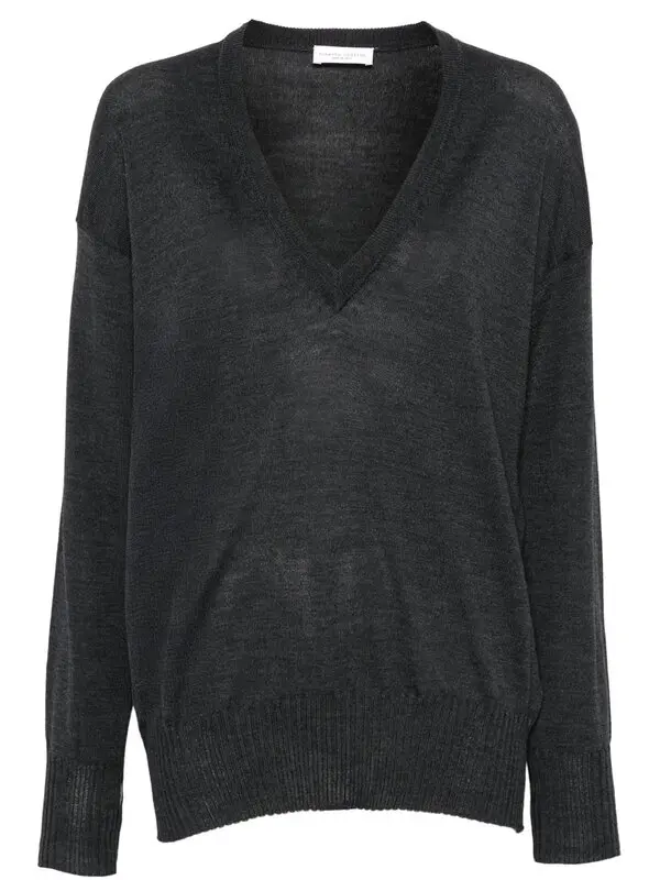 ROBERTO COLLINA Merino Wool V-neck Pullover
