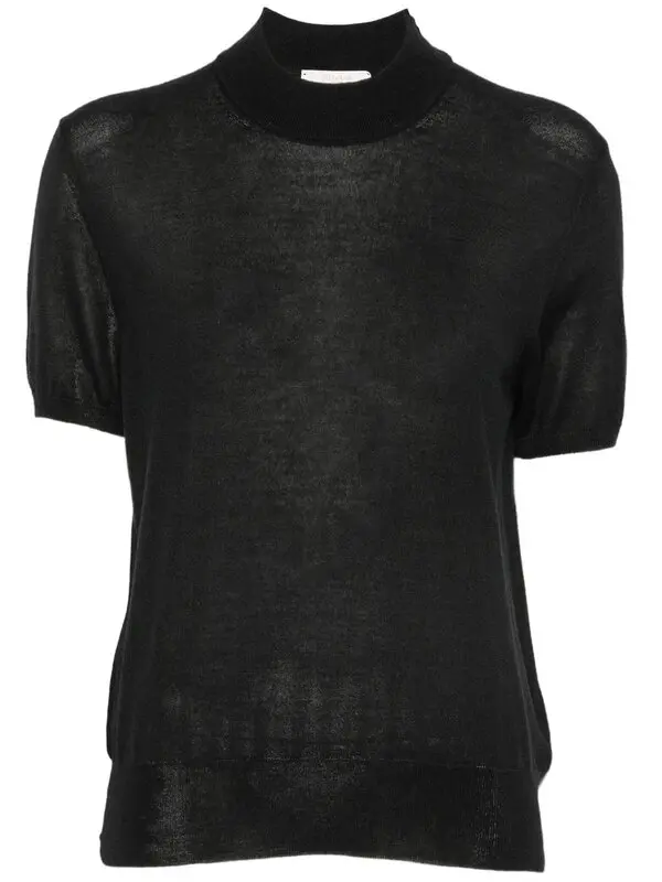 ZANONE Half-sleeve Turtleneck In Cashmere Blend