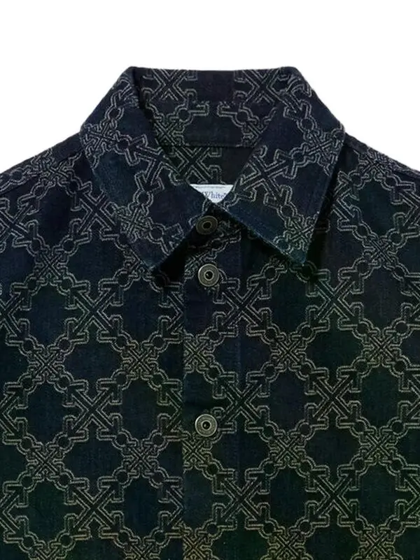 Off-White Arrow Monogram Jacquard Denim Shirt