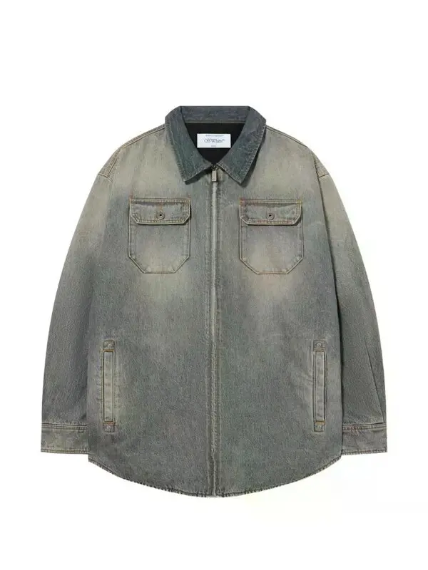 Off-White Bookish Zip-up Denim Jacket