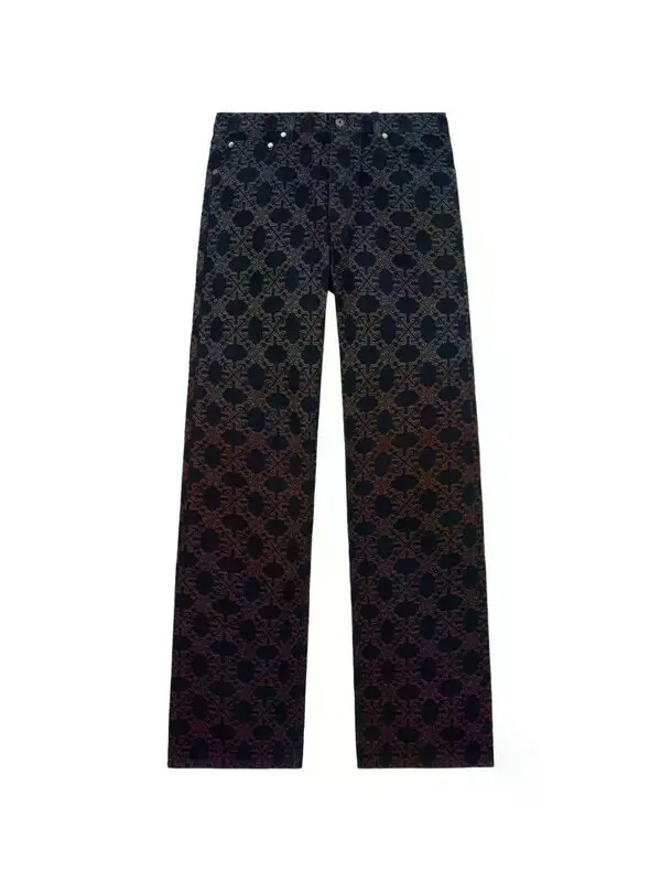 Off-White Arrow Monogram Degradé-jacquard Relaxed Fit Jeans