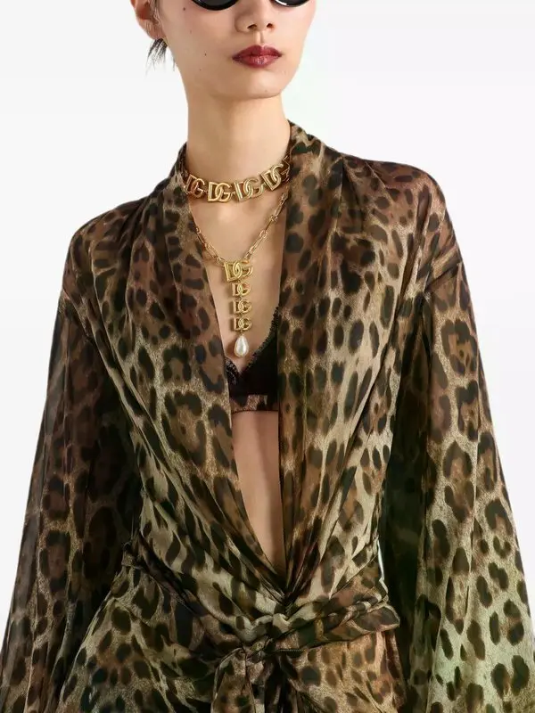 Dolce & Gabbana Animal Print Chiffon Dress