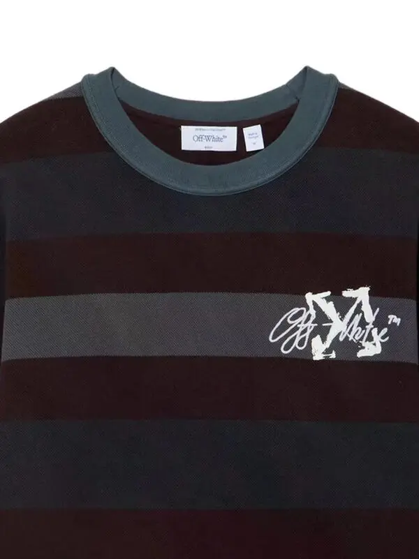 Off-White Stroke Overlap Long-sleeve Sweater