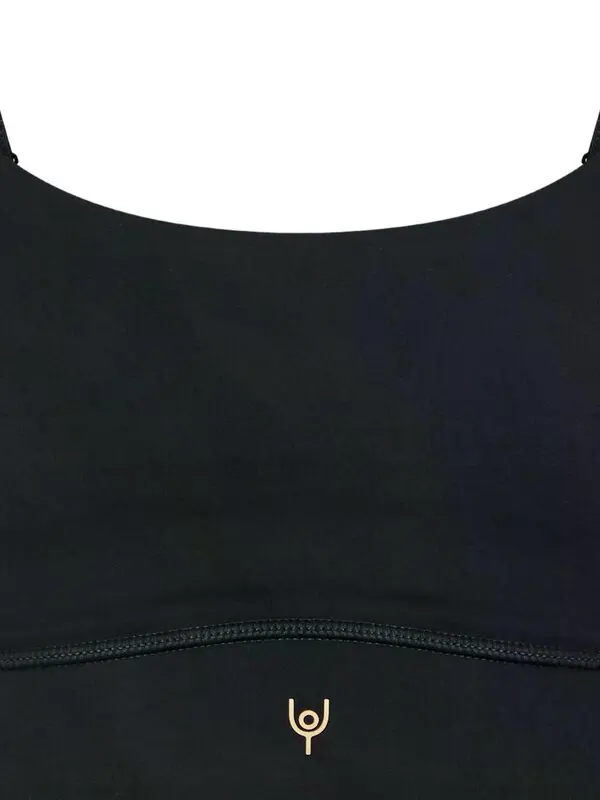 NOW YOU LIVE Leamington Logo-print Racerback Top - Black