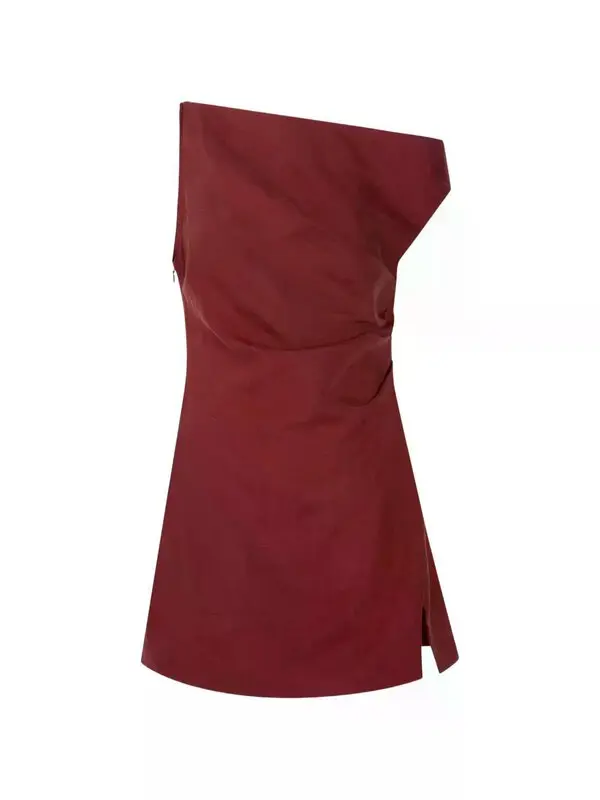 Ronny Kobo Winnie One-shoulder Mini Dress - Red