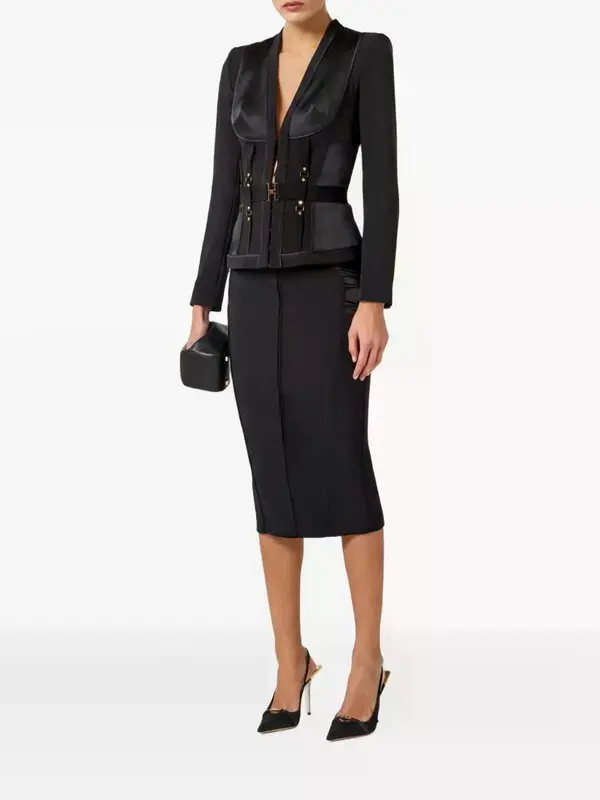 Elisabetta Franchi Belted Panelled Blazer