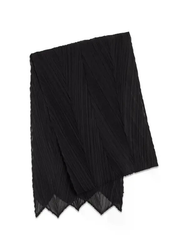 Issey Miyake Pleated Scarf - Black