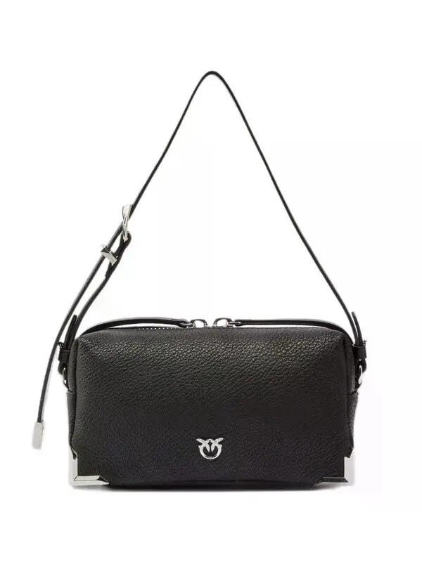 Pinko Logo Plaque Shoulder Bag - Black