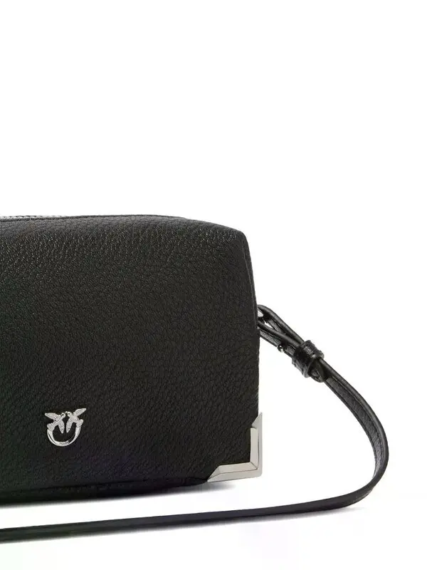 Pinko Logo Plaque Shoulder Bag - Black