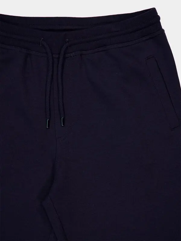 Brunello Cucinelli Navy Casual Fit Cotton Pants