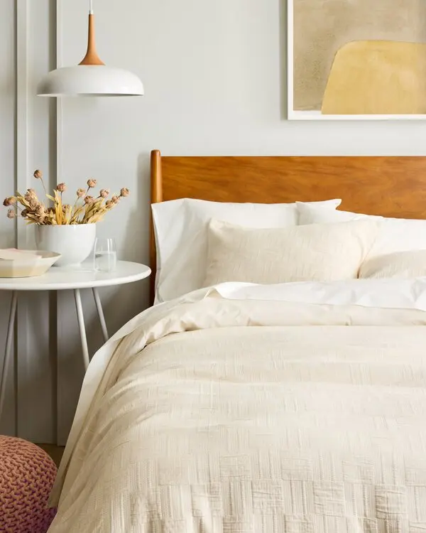 Quince Checkered Matelasse Duvet Cover