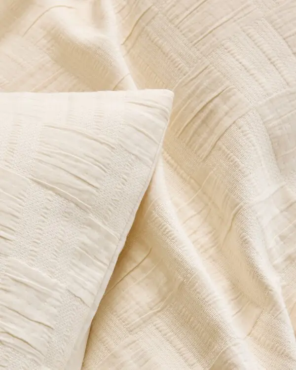 Quince Checkered Matelasse Duvet Cover