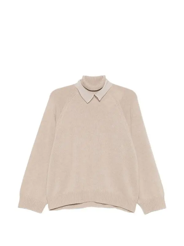 Brunello Cucinelli Cashmere Turtle-neck Sweater - Beige