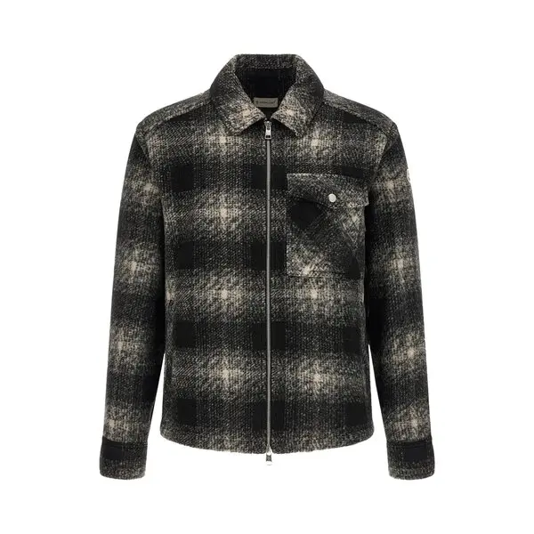 Moncler Checked Shirt Jacket - Black