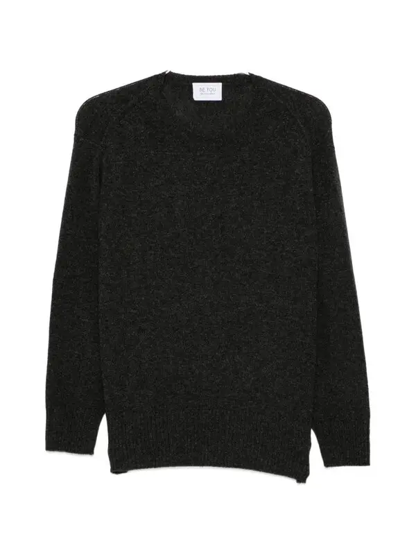BEYOU Cashmere Crewneck Sweater - Grey
