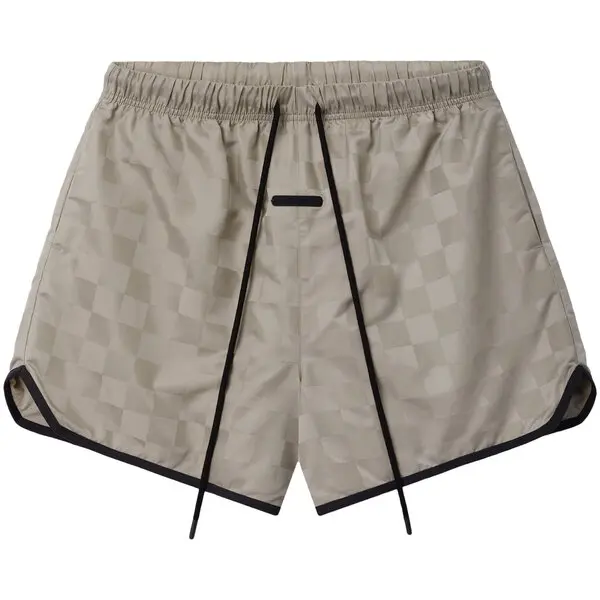 Fear Of God Nylon Checkered Gym Short - Grey