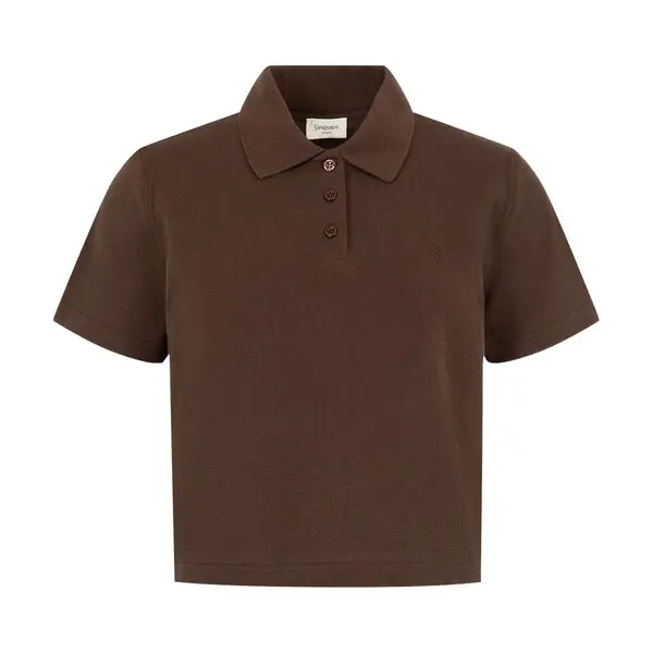 Saint Laurent Embroidered Polo Shirt